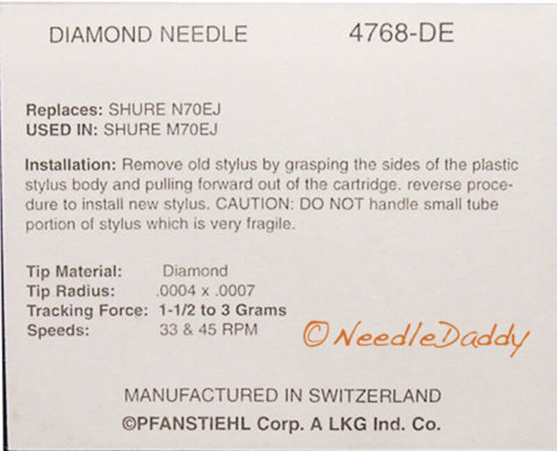 STYLUS NEEDLE for Radio Shack cartridges 3X 5X 8X RS3T RS3X RS5T RS8T ...