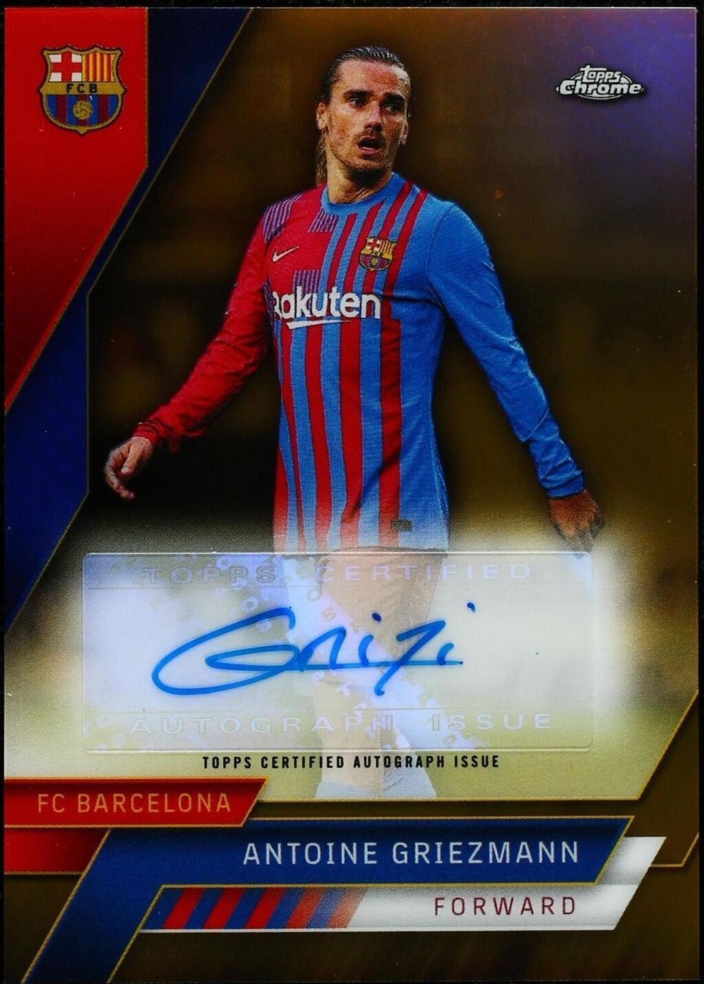 2022-23 Topps Chrome FC Barcelona - Autographs Antoine Griezmann #AU-AG ...