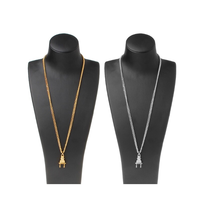 Power Plug Pendant Necklace Punk Chain Necklace Jewelry for Women Men ...