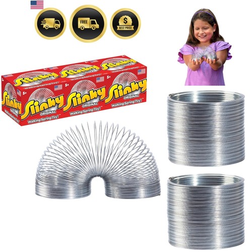 Slinky Walking Spring Toy 3 Pack Metal Kids Fidget Party Gift Ages 5 Up | eBay