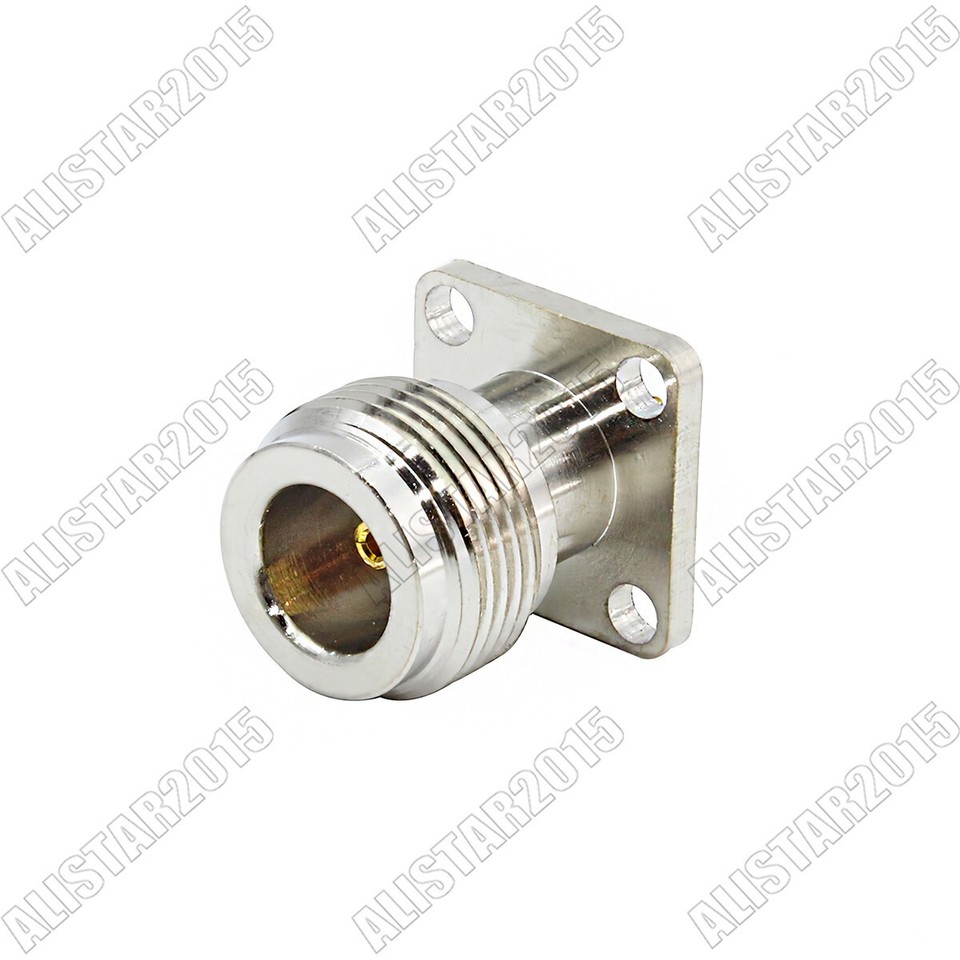 1x N Type Jack Female 4 Hole Panel Mount Jack with solder post RF Coax ...