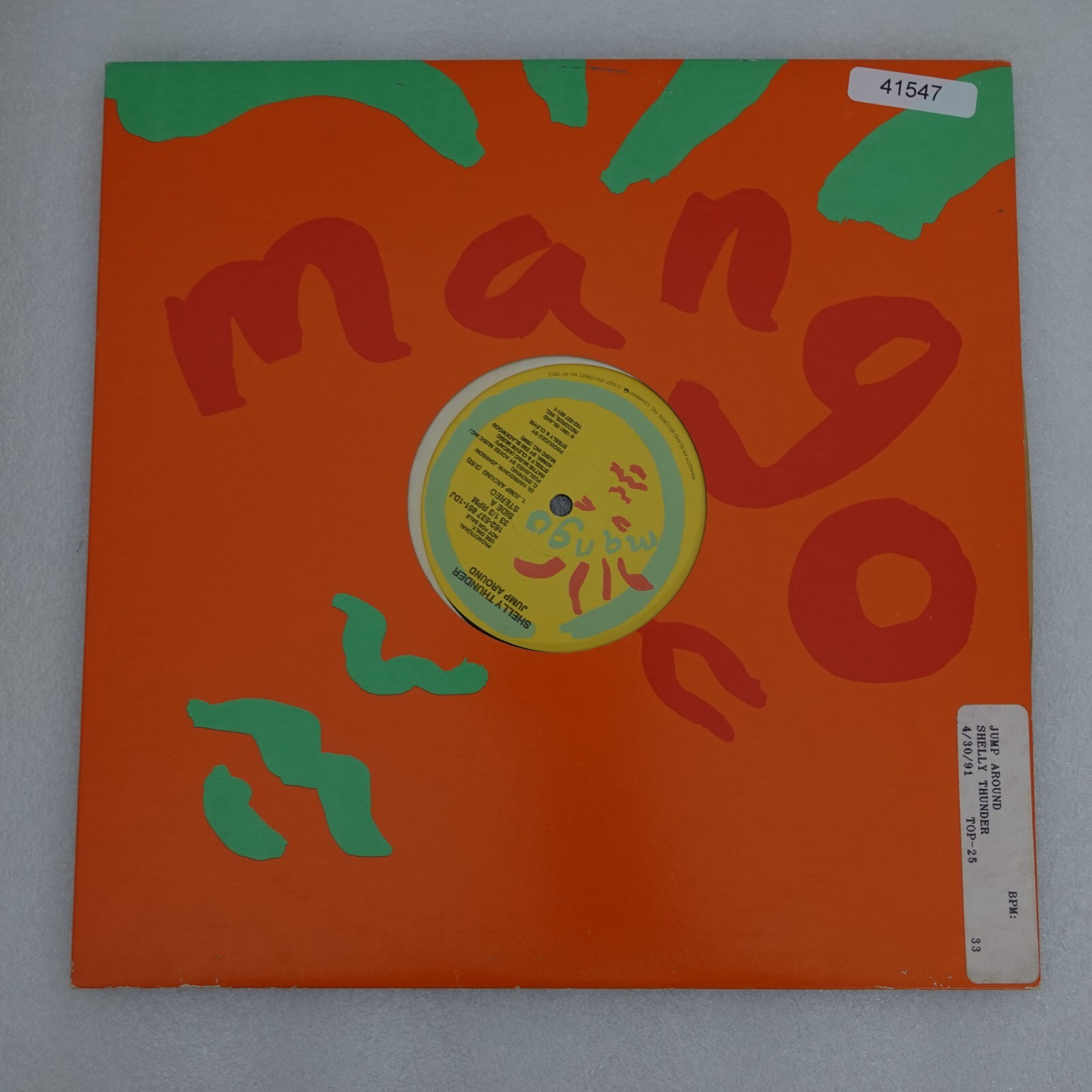 Shelly Thunder Jump Around PROMO SINGLE Vinyl Record Album | eBay