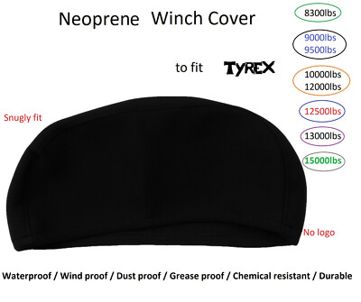 Neoprene Cover for Tyrex 8300 9000 9500 12500 15000lbs Heavy Duty Winch ...