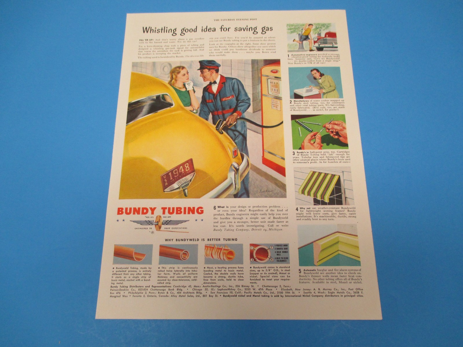 1948 Bundy Tubing Why Bundyweld Is Better Tubing Detroit MI Color Print ...