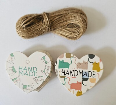 50 Gift Tags Complete with String - Birthdays, Christmas etc For ...