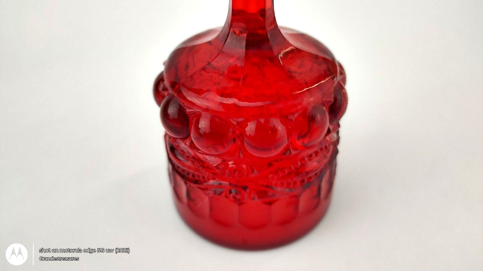 Vtg Mosser Glass Ruby Red Eye Winker 4.5 in. Cordial Glass L.G, Wright ...