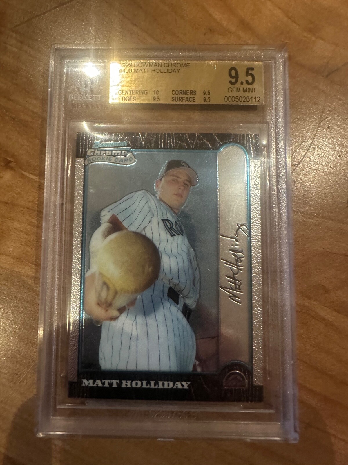 1999 Bowman Chrome Matt Holliday (Rookie Card) (#400) BGS9.5 BGS | eBay