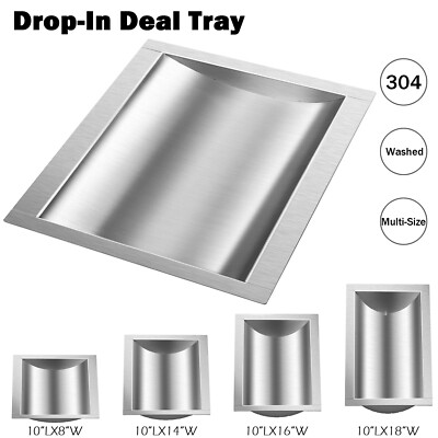 Marada Cash Window Drop-In Deal Tray Business Banks 304 Stainless Steel ...