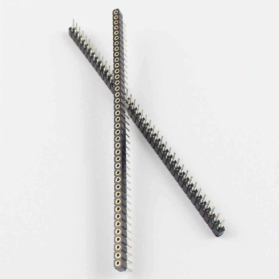 4Pcs 2.54mm Pitch 40 Pin Single Tin PCB Panel IC Breakable Round Female ...