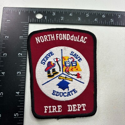 NORTH FONDduLAC Fire Department Shoulder Patch (Firefighter) 441L | eBay
