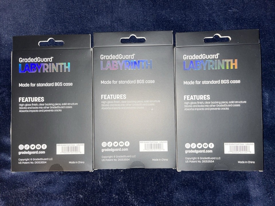 3x GradedGuard BGS Labyrinth Graded Guard Card Protector Limited ...