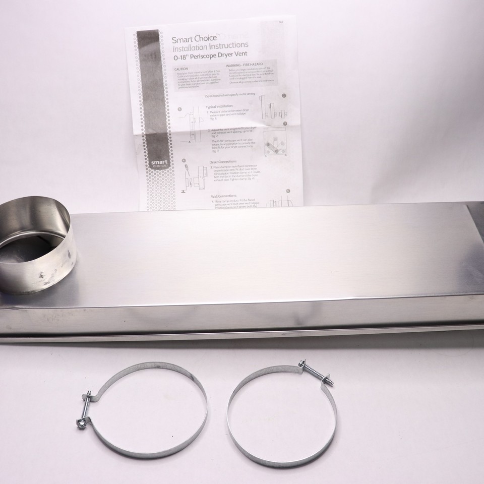 Smart Choice Dryer Periscope Vent Kit Silver 0" to 18" 5304484130 | eBay
