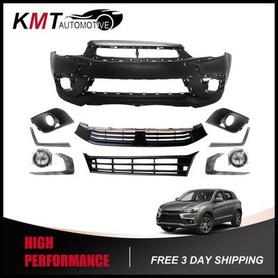 For 2016-2019 Mitsubishi Outlander Sport Front Bumper Grille Kit W/ Fog ...