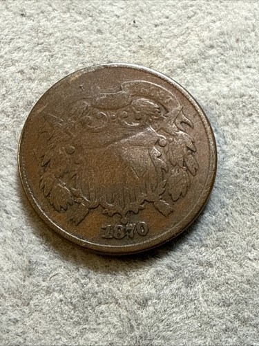 1870 Two Cent Piece 2c Better Date Fair Condition Nice Coin See Pics ...
