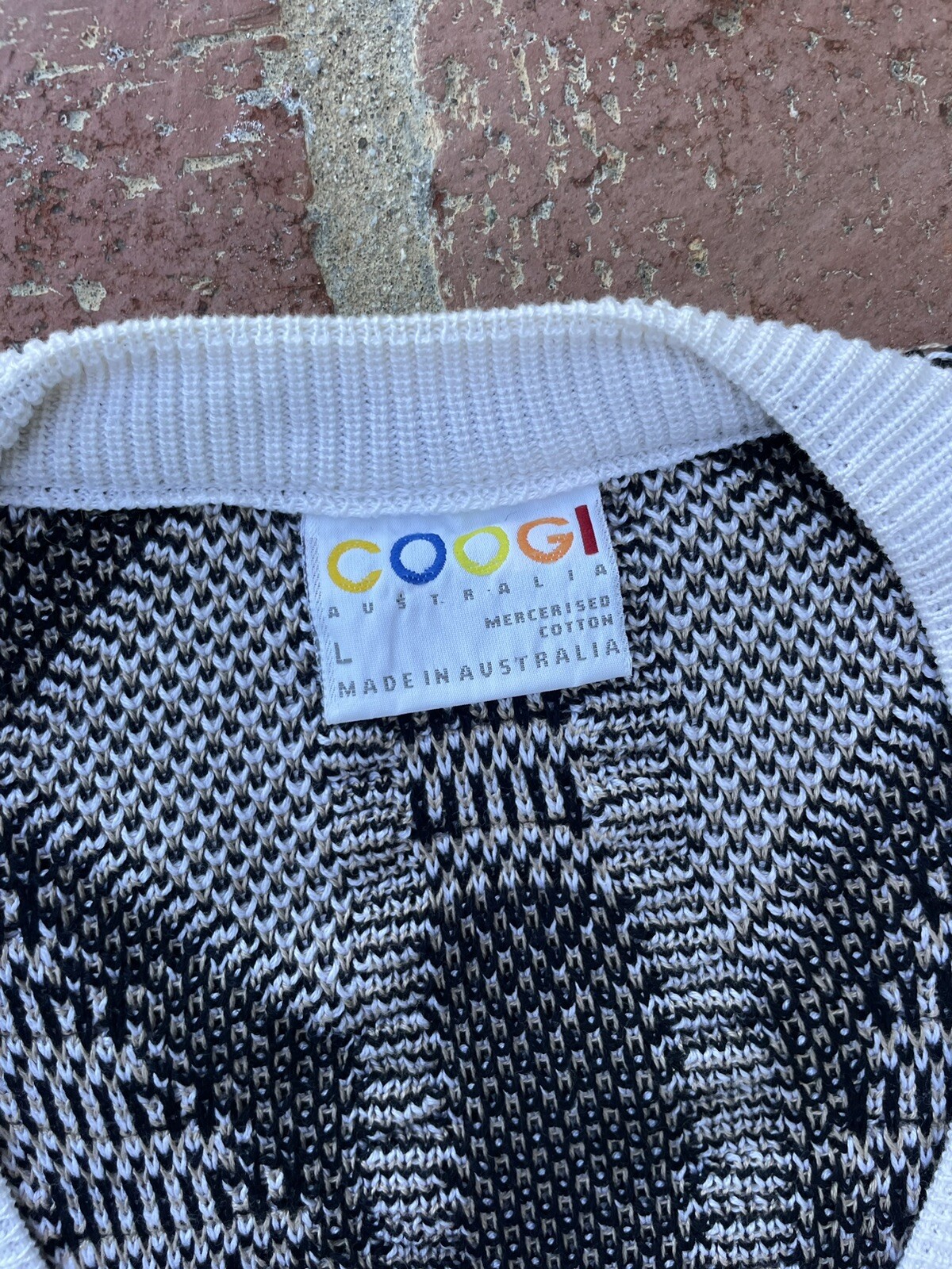 Vtg 90’s COOGI Men's L Button Cardigan Sweater grey K… - Gem