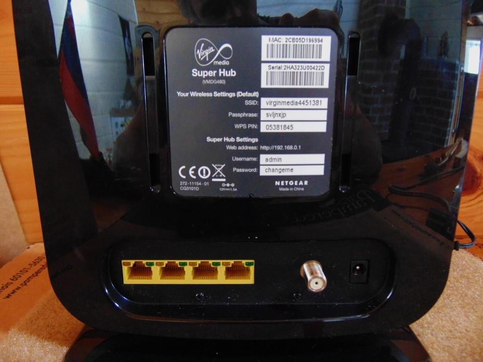 Netgear Virgin Media Super Hub Cable Wireless Router - Cleaned Tested ...