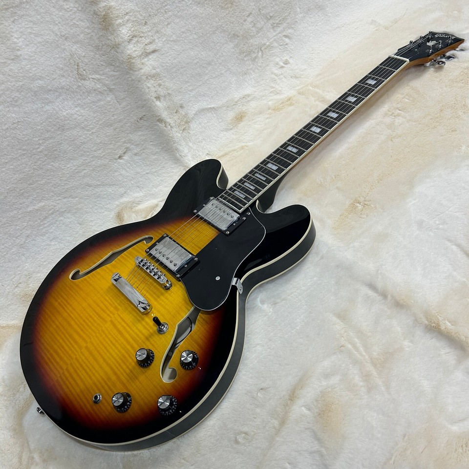 ES 335 Electric Guitar Semi Hollow Body Flame Maple Top Vintage ...