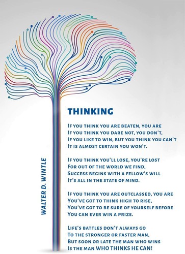 Walter D. Wintle Thinking Poem Poster Print Picture or Framed Wall Art ...