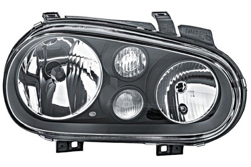 HELLA VW Golf Mk4 Hatchback Convertible 1997-2006 Black Headlight Right ...