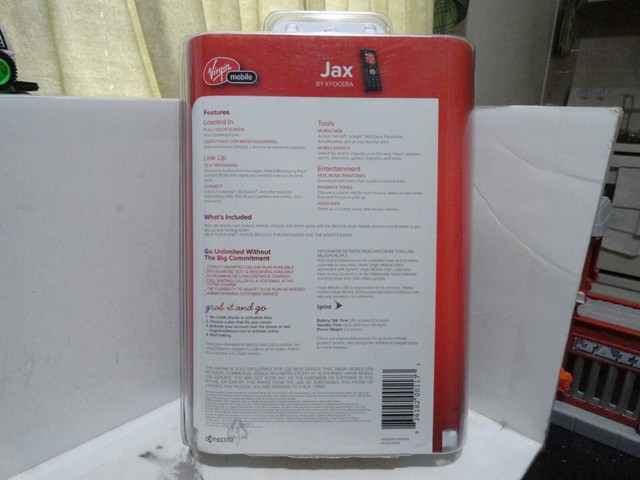 Kyocera Jax S1300 - Black (Virgin Mobile) Cellular Phone for sale ...