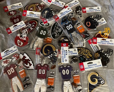 Licensed NFL 3D Scrapbook Stickers Helmets Uniforms Patches Most ...