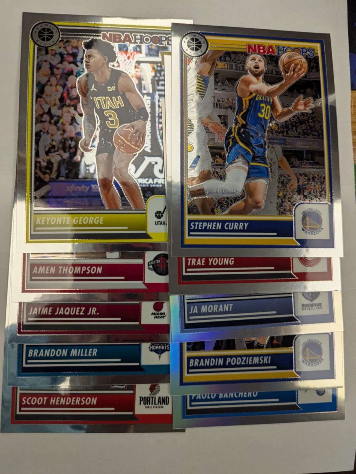 2023-24 Premium Stock Oversize Topper Cards 5x7 LOT of 11 CURRY 5 RC 3 ...