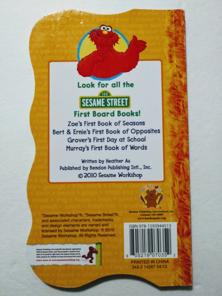 Sesame Street Murray’s First Book Of Words - Hardcover Book | eBay