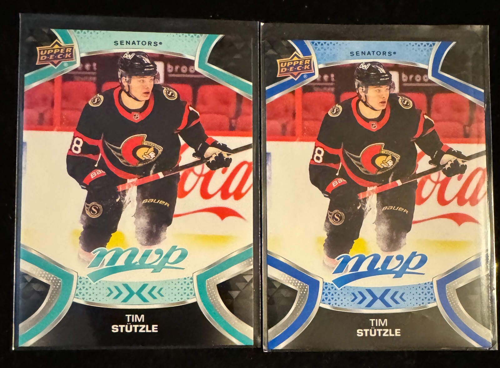 2021-22 Upper Deck MVP - Blue #18 Tim Stutzle & base card | eBay