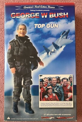 TALKING PRESIDENTS GEORGE BUSH TOP GUN 12" ACTION HERO FIGURE NIB | eBay