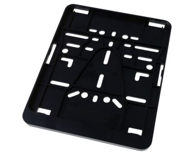 Support de plaque d'immatriculation VANEZ 180 x 200mm plastique noir cyclomoteur | eBay