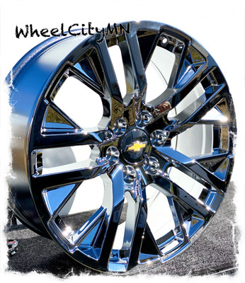 22" chrome 2021 Chevy Silverado 1500 RST OE replica SES rims 2021 2019 ...