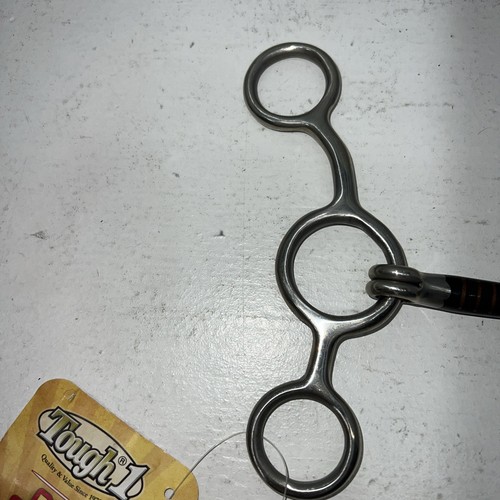 New Tough 1 5” Sweet Iron Junior Cow horse Snaffle Bit Copper Strips ...