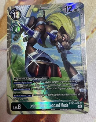 Digimon Card Game Leopardmon: Leopard Mode BT13-058 SR Foil | eBay