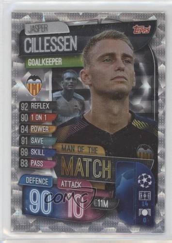 2019-20 Topps UCL Match Attax US Edition Man of the Cracked Ice Jasper ...
