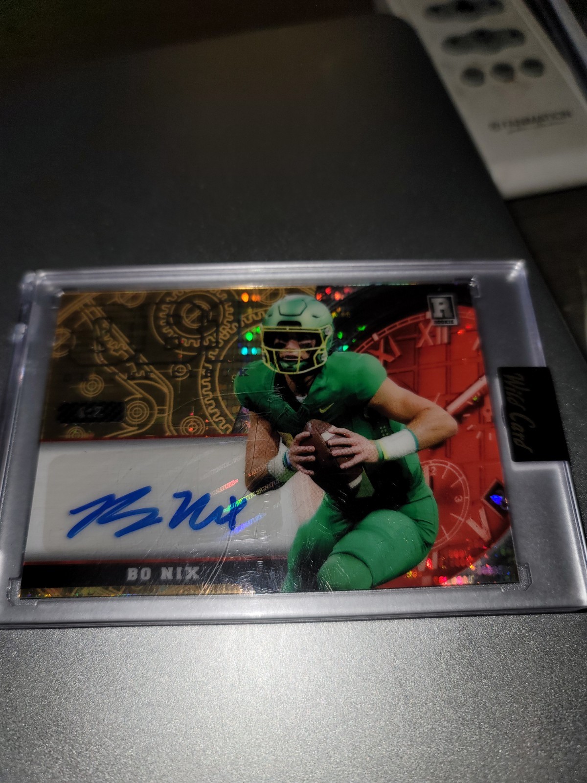Bo Nix Rookie Wild Card Autographed 1/2 Very Rare Card Oregon Ducks | eBay