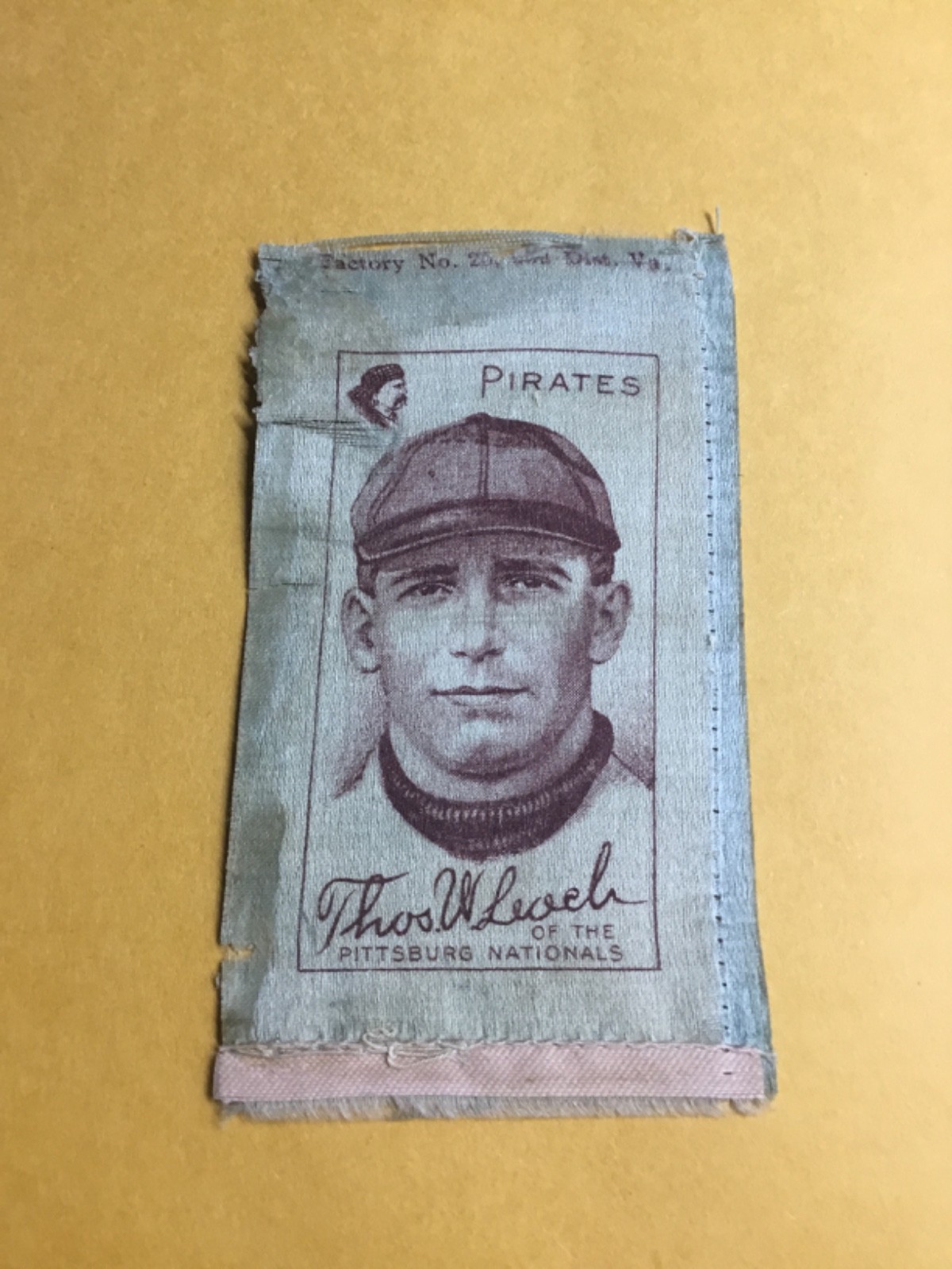 1911 S74 Baseball Silk - Thomas Leach - Pittsburgh Pirates | eBay