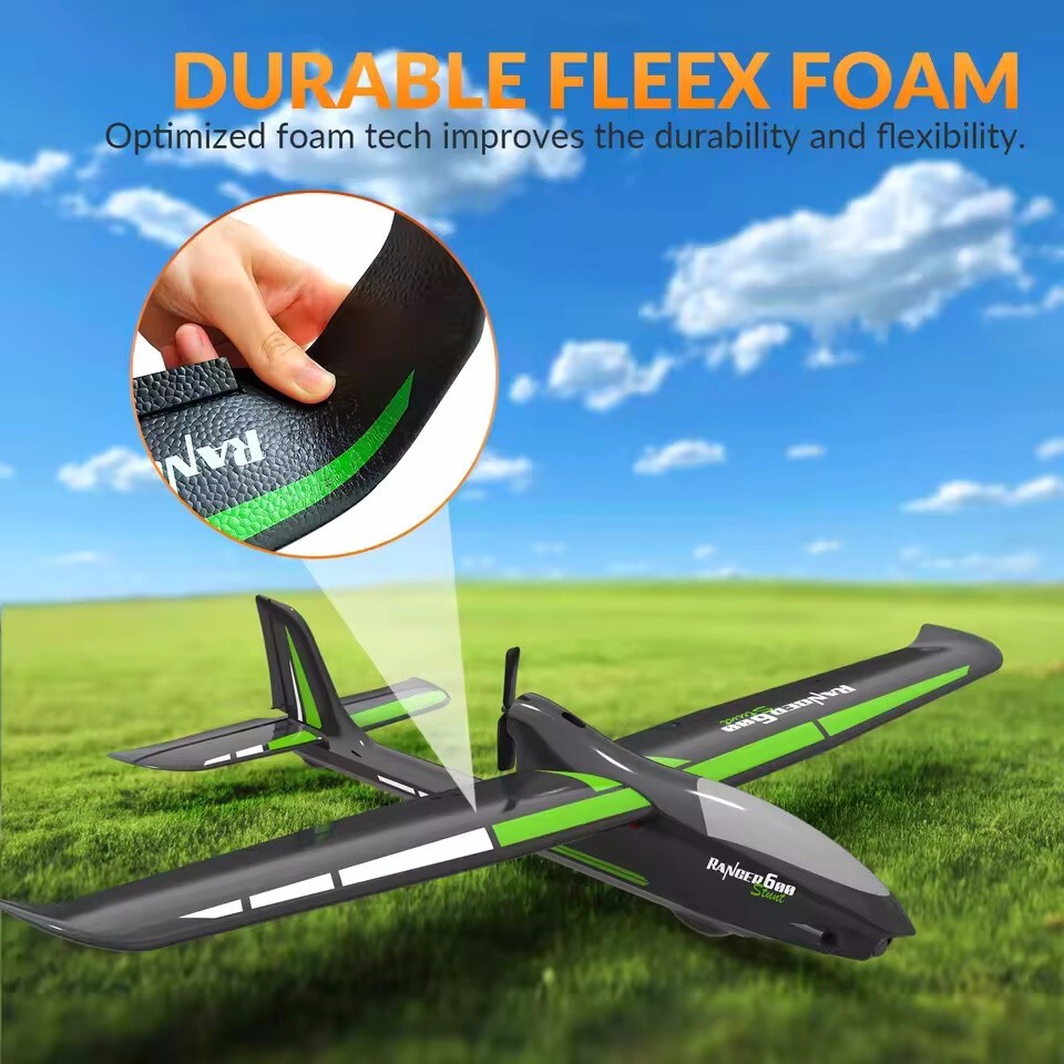 Volantex Ranger 600 RC Aircraft 2.4G 4CH Fixed Wing White Plane with 3 ...