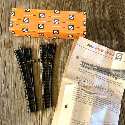 N Scale Arnold Rapido 0177 Manual Right & Left Hand Turnouts Switch ...