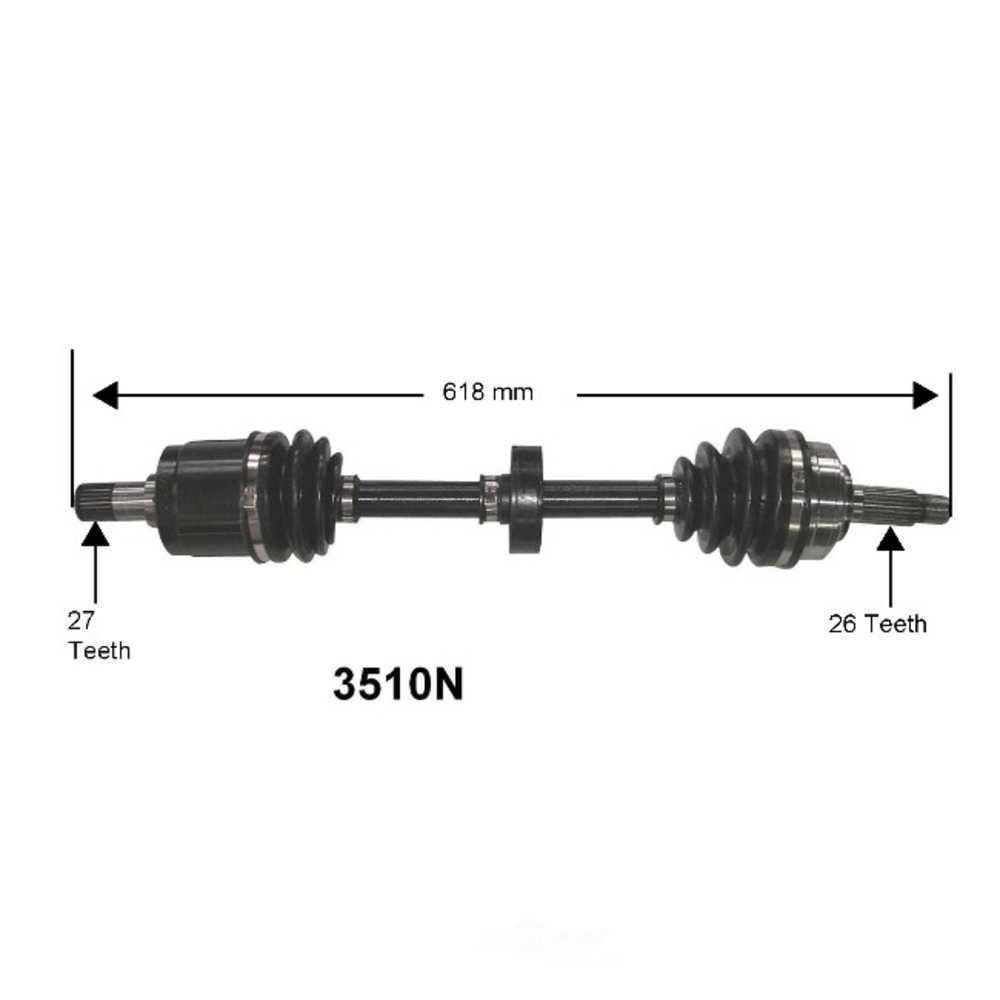 CV Axle Assembly-PDL Autopart Intl 1700-197313 fits 88-89 Honda Prelude ...