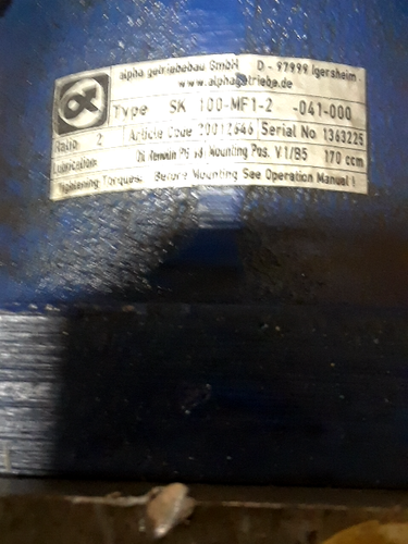 Réducteur De Vitesse Alpha SK 100-MF1-2-041-000 - Utilisé | eBay