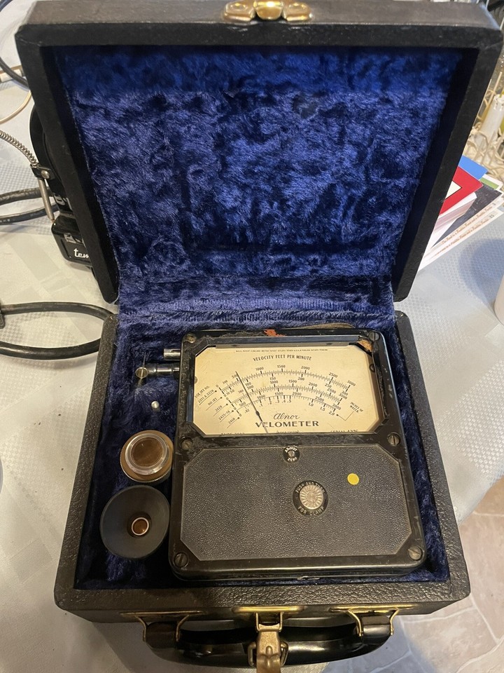 Vintage ALNOR Velometer Type 3102 Air Velocity Meter with Case ...