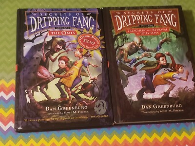 THE SECRETS OF DRIPPING FANG - DAN GREENBURG - LOT OF 2 HARDCOVER BOOKS ...
