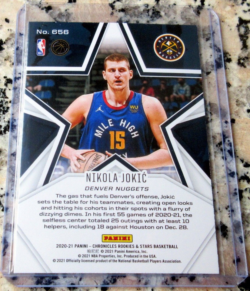 NIKOLA JOKIC Rookies & Stars Card Denver Nuggets Champs Finals MVP ...