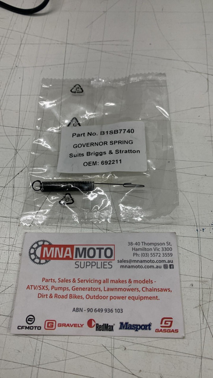 GENUINE BRIGGS AND STRATTON GOVERNOR SPRING FITS BRIGGS QUANTUM MOTORS ...