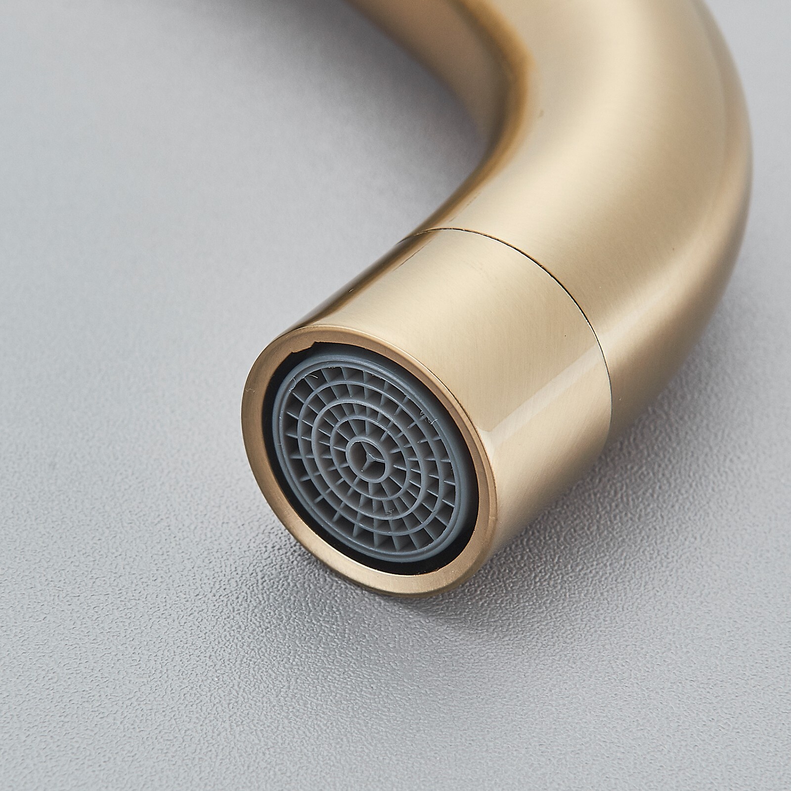 Brushed Gold Bathroom Sink Taps Tall Basin Vanity Mixer Tap Single ...