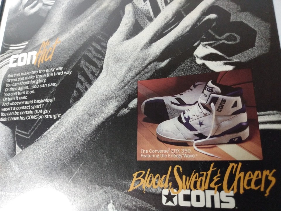 Converse Magic Johnson ERX 350 Basketball Shoe Magazine Ad Page Framed ...