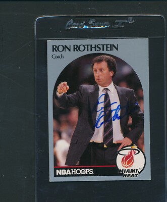 1990/91 Hoops #318 Ron Rothstein Miami Heat Signed Auto *A1655 | eBay