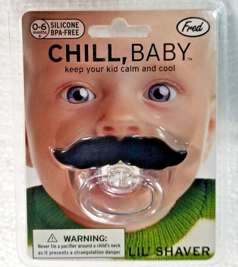 Baby With Mustache Pacifier
