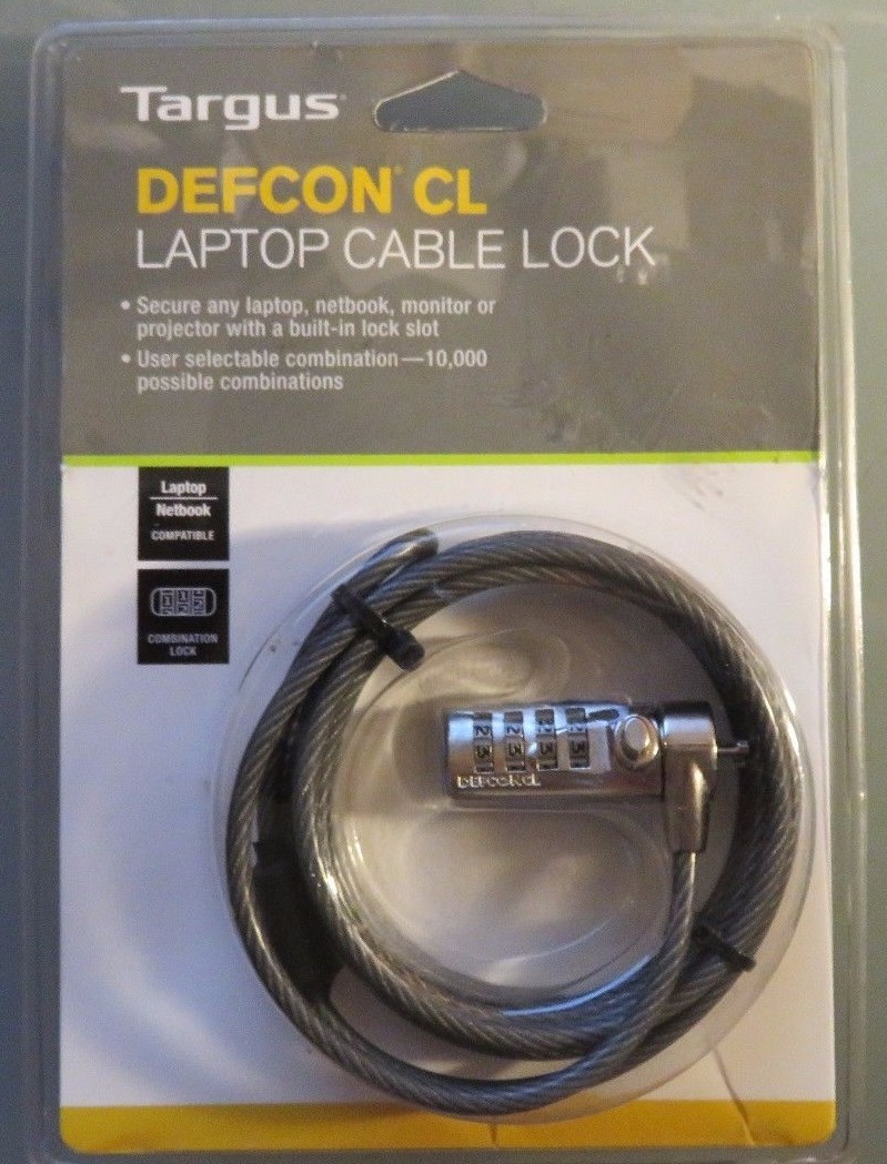 Targus DEFCON CL, Laptop Cable Lock, PA41OU (B8) | eBay