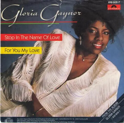 Gloria Gaynor Stop In The Name Of Love Vinyl Single 7inch NEAR MINT ...